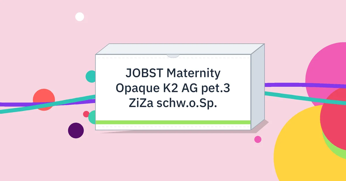 Symbolbild: Packung mit der Aufschrift JOBST Maternity Opaque K2 AG pet.3 ZiZa schw.o.Sp. (PZN 15853702) – Verfügbarkeit und Bezug in Apotheken in Frankfurt am Main
