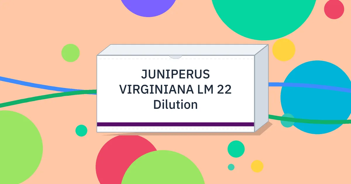 Symbolbild: Packung mit der Aufschrift JUNIPERUS VIRGINIANA LM 22 Dilution (PZN 13565235) – Verfügbarkeit und Bezug in Apotheken in Frankfurt am Main