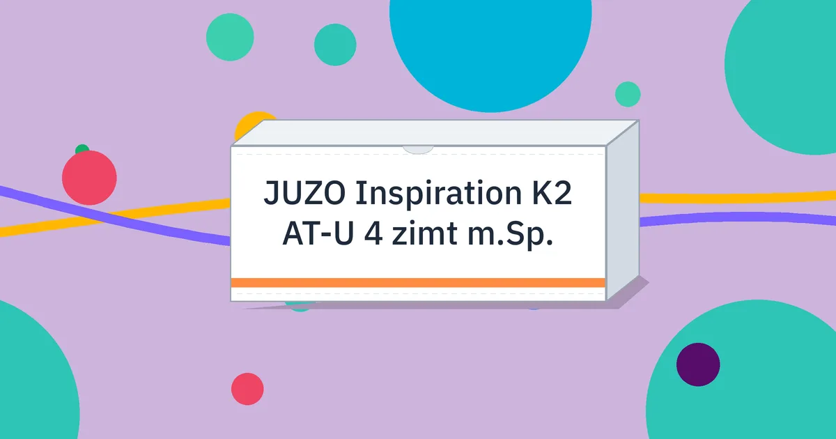 Symbolbild: Packung mit der Aufschrift JUZO Inspiration K2 AT-U 4 zimt m.Sp. (PZN 14928059) – Verfügbarkeit und Bezug in Apotheken in Frankfurt am Main