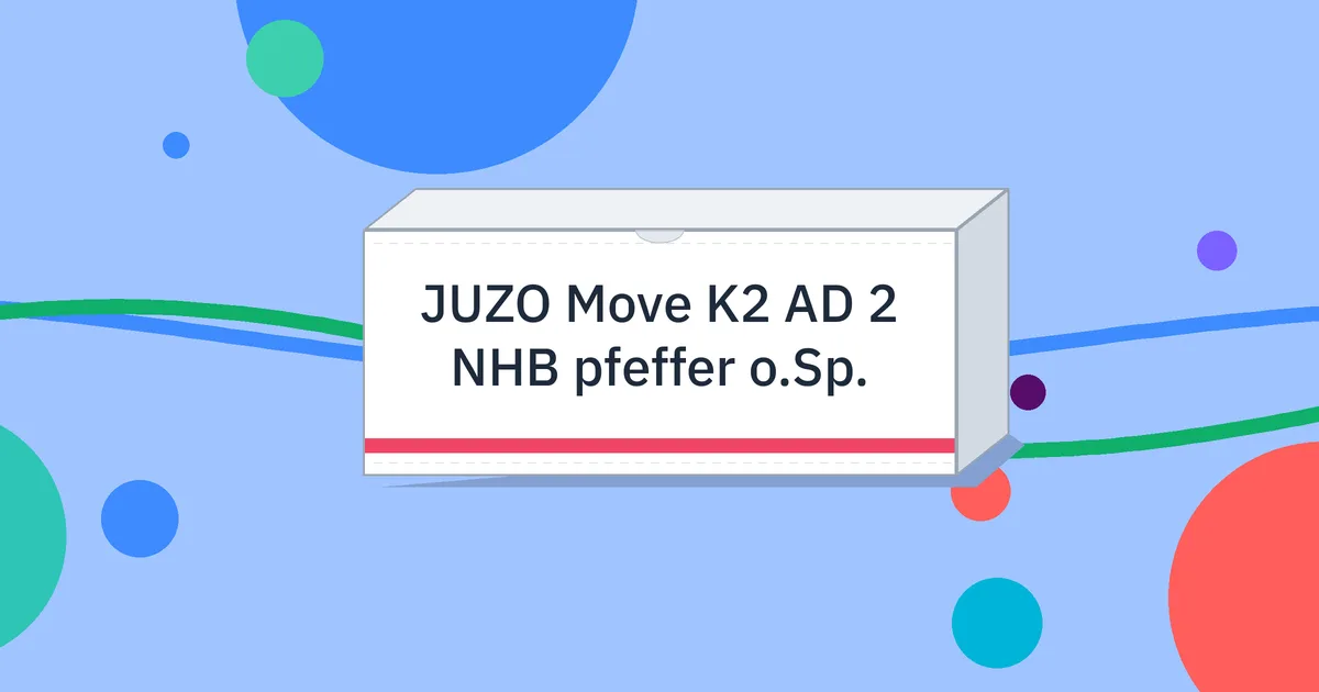 Symbolbild: Packung mit der Aufschrift JUZO Move K2 AD 2 NHB pfeffer o.Sp. (PZN 16341186) – Verfügbarkeit und Bezug in Apotheken in Frankfurt am Main