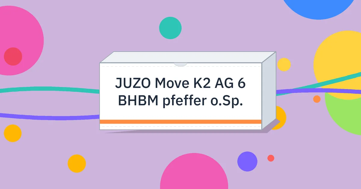 Symbolbild: Packung mit der Aufschrift JUZO Move K2 AG 6 BHBM pfeffer o.Sp. (PZN 16648045) – Verfügbarkeit und Bezug in Apotheken in Frankfurt am Main