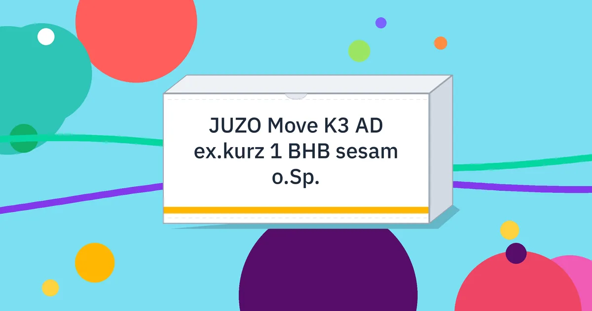 Symbolbild: Packung mit der Aufschrift JUZO Move K3 AD ex.kurz 1 BHB sesam o.Sp. (PZN 18570376) – Verfügbarkeit und Bezug in Apotheken in Frankfurt am Main