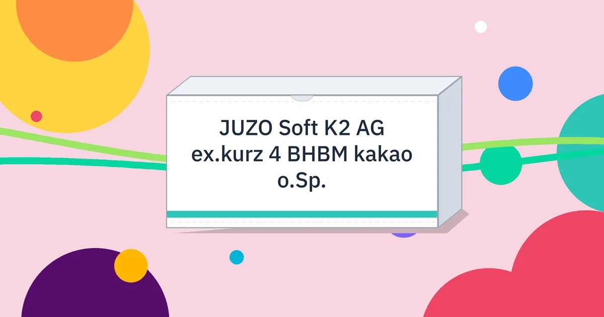 Symbolbild: Packung mit der Aufschrift JUZO Soft K2 AG ex.kurz 4 BHBM kakao o.Sp. (PZN 14862567) – Verfügbarkeit und Bezug in Apotheken in Frankfurt am Main