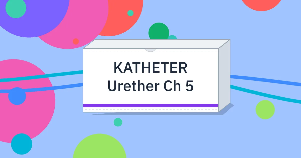 Symbolbild: Packung mit der Aufschrift KATHETER Urether Ch 5 (PZN 02441613) – Verfügbarkeit und Bezug in Apotheken in Frankfurt am Main