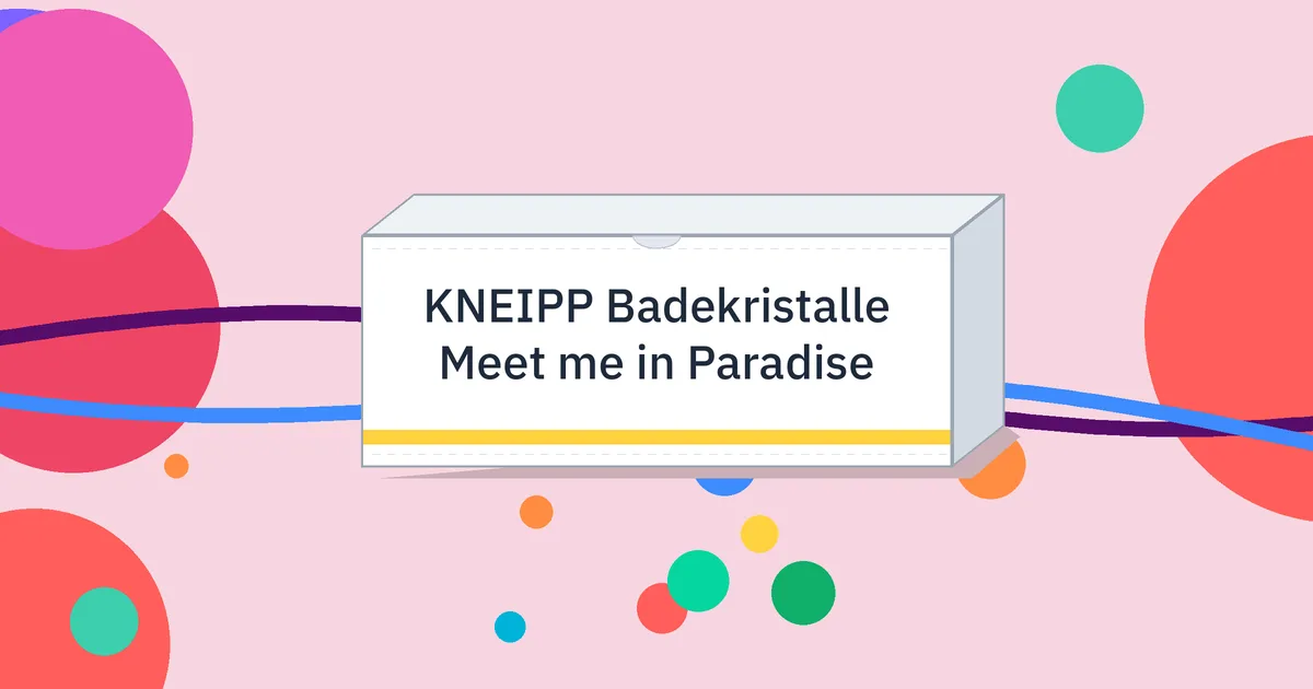 Symbolbild: Packung mit der Aufschrift KNEIPP Badekristalle Meet me in Paradise (PZN 20143210) – Verfügbarkeit und Bezug in Apotheken in Frankfurt am Main