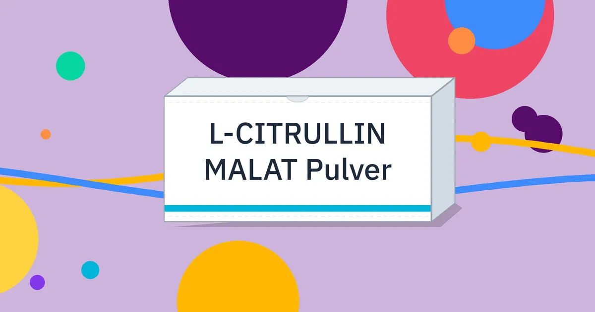 Symbolbild: Packung mit der Aufschrift L-CITRULLIN MALAT Pulver (PZN 11676930) – Verfügbarkeit und Bezug in Apotheken in Frankfurt am Main