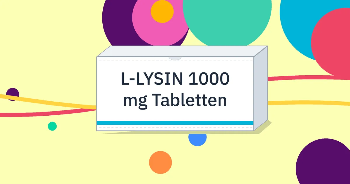 Symbolbild: Packung mit der Aufschrift L-LYSIN 1000 mg Tabletten (PZN 16784564) – Verfügbarkeit und Bezug in Apotheken in Frankfurt am Main