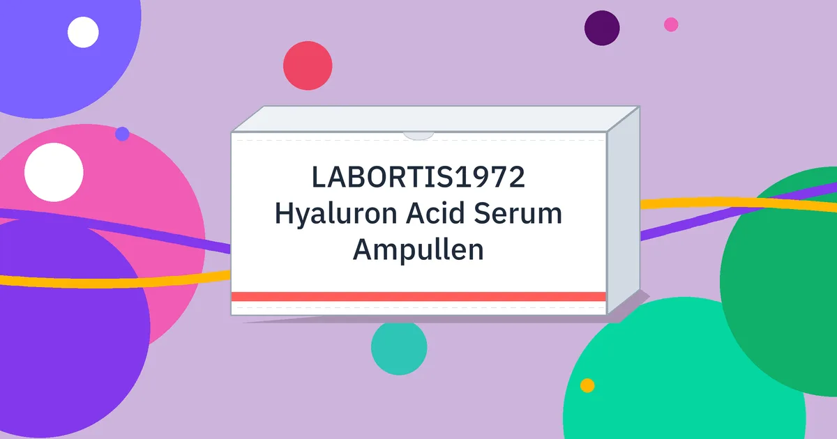 Symbolbild: Packung mit der Aufschrift LABORTIS1972 Hyaluron Acid Serum Ampullen (PZN 19752033) – Verfügbarkeit und Bezug in Apotheken in Frankfurt am Main