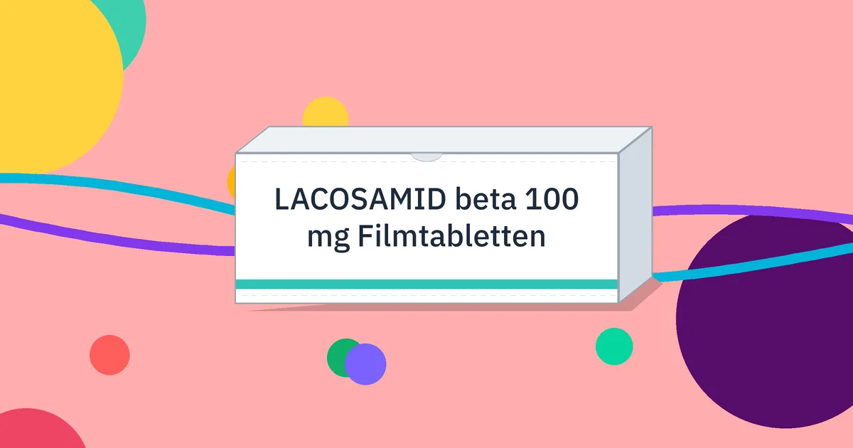 Symbolbild: Packung mit der Aufschrift LACOSAMID beta 100 mg Filmtabletten (PZN 17622993) – Verfügbarkeit und Bezug in Apotheken in Frankfurt am Main