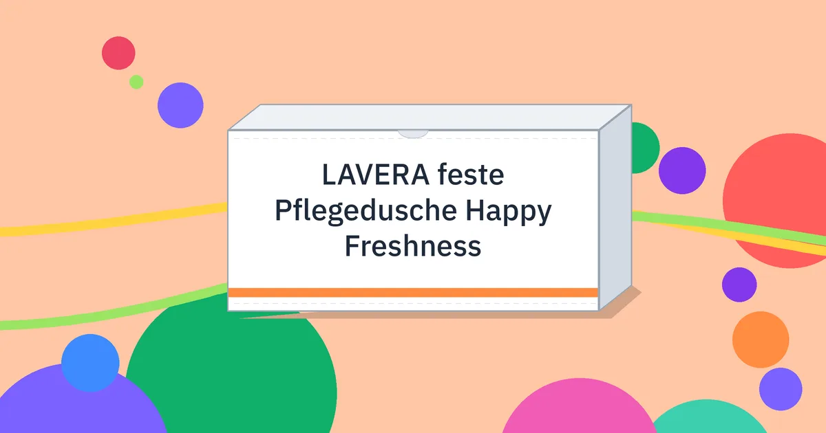 Symbolbild: Packung mit der Aufschrift LAVERA feste Pflegedusche Happy Freshness (PZN 16700952) – Verfügbarkeit und Bezug in Apotheken in Frankfurt am Main
