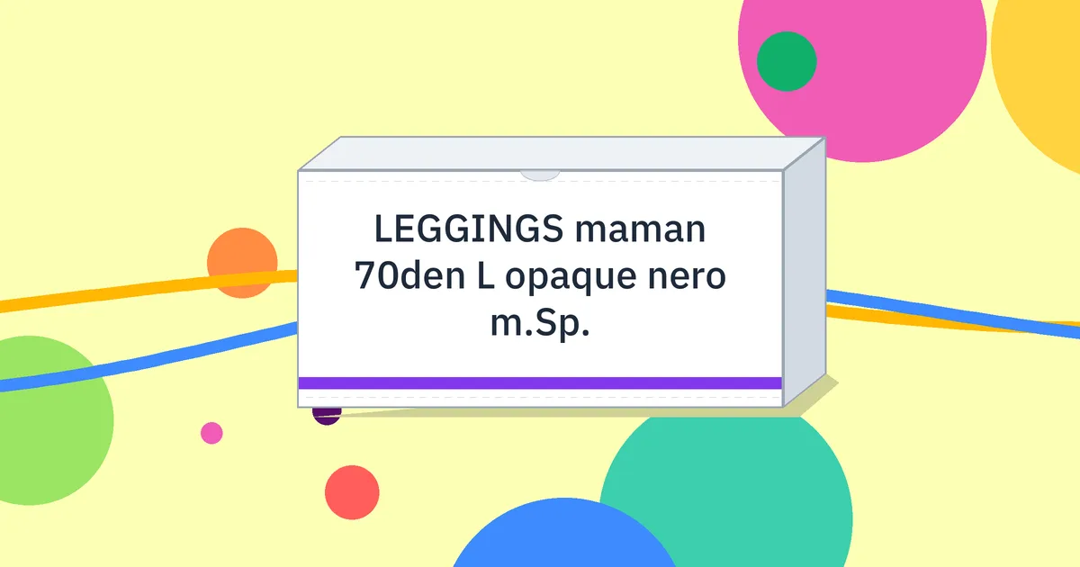Symbolbild: Packung mit der Aufschrift LEGGINGS maman 70den L opaque nero m.Sp. (PZN 16191226) – Verfügbarkeit und Bezug in Apotheken in Frankfurt am Main