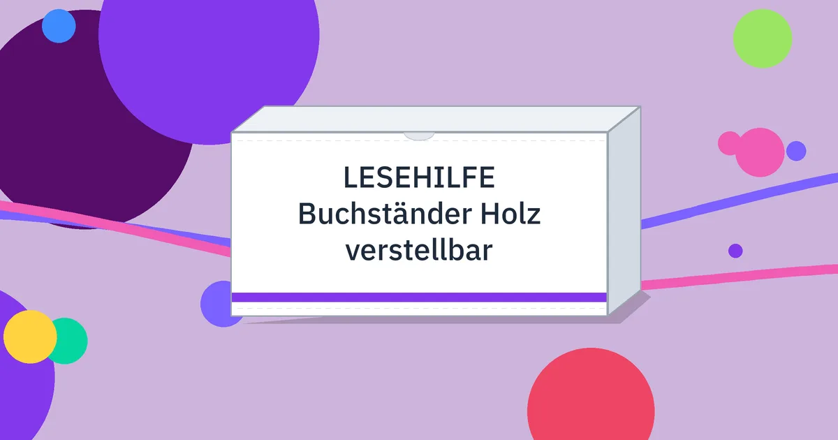 Symbolbild: Packung mit der Aufschrift LESEHILFE Buchständer Holz verstellbar (PZN 10961249) – Verfügbarkeit und Bezug in Apotheken in Frankfurt am Main