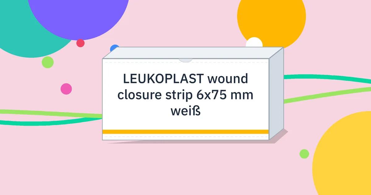 Symbolbild: Packung mit der Aufschrift LEUKOPLAST wound closure strip 6x75 mm weiß (PZN 17875731) – Verfügbarkeit und Bezug in Apotheken in Frankfurt am Main
