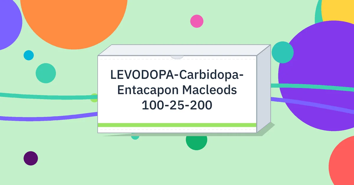 Symbolbild: Packung mit der Aufschrift LEVODOPA-Carbidopa-Entacapon Macleods 100-25-200 (PZN 18327115) – Verfügbarkeit und Bezug in Apotheken in Frankfurt am Main