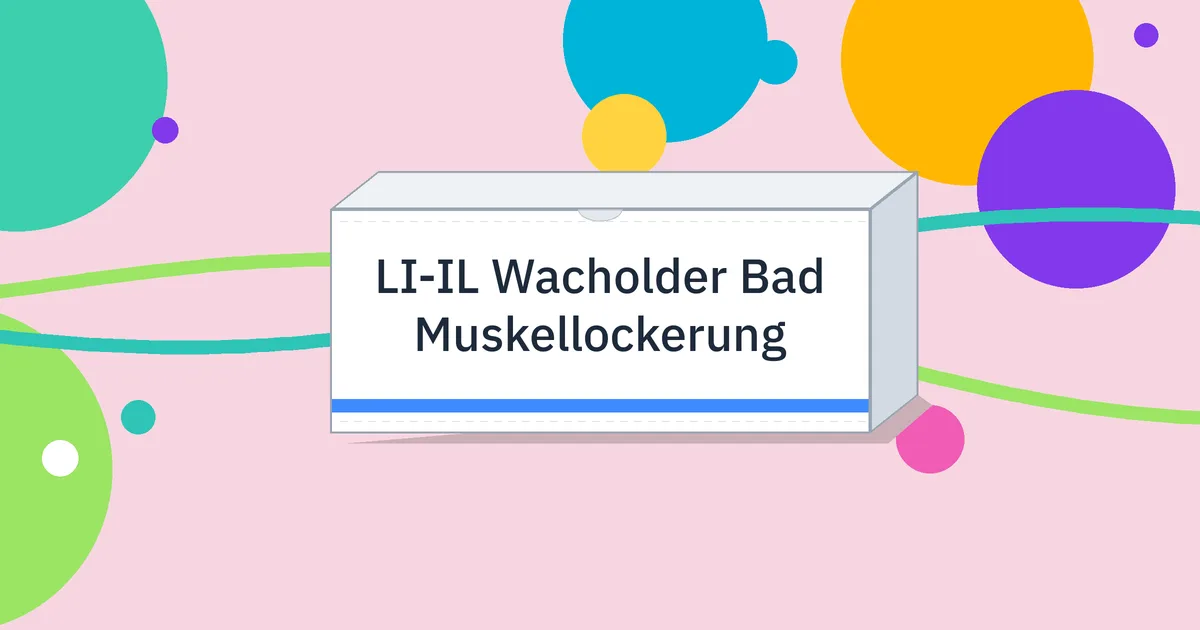 Symbolbild: Packung mit der Aufschrift LI-IL Wacholder Bad Muskellockerung (PZN 09703111) – Verfügbarkeit und Bezug in Apotheken in Frankfurt am Main
