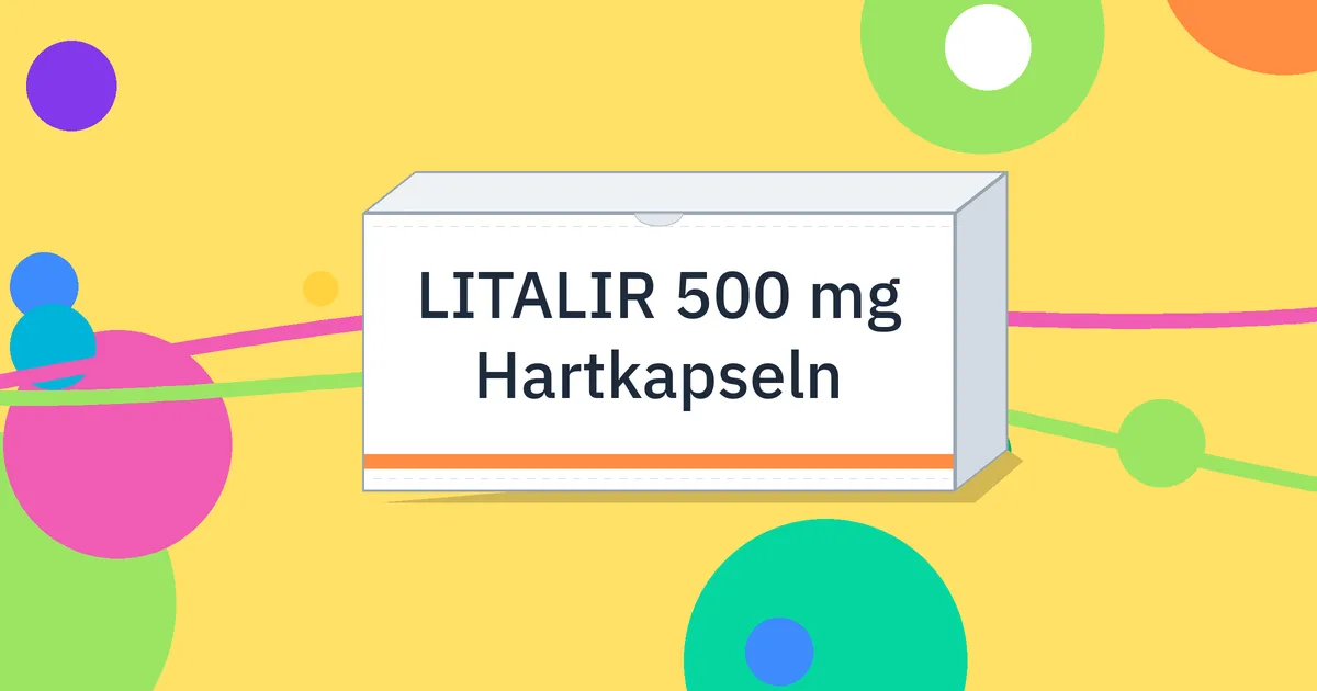 Symbolbild: Packung mit der Aufschrift LITALIR 500 mg Hartkapseln (PZN 14055163) – Verfügbarkeit und Bezug in Apotheken in Frankfurt am Main