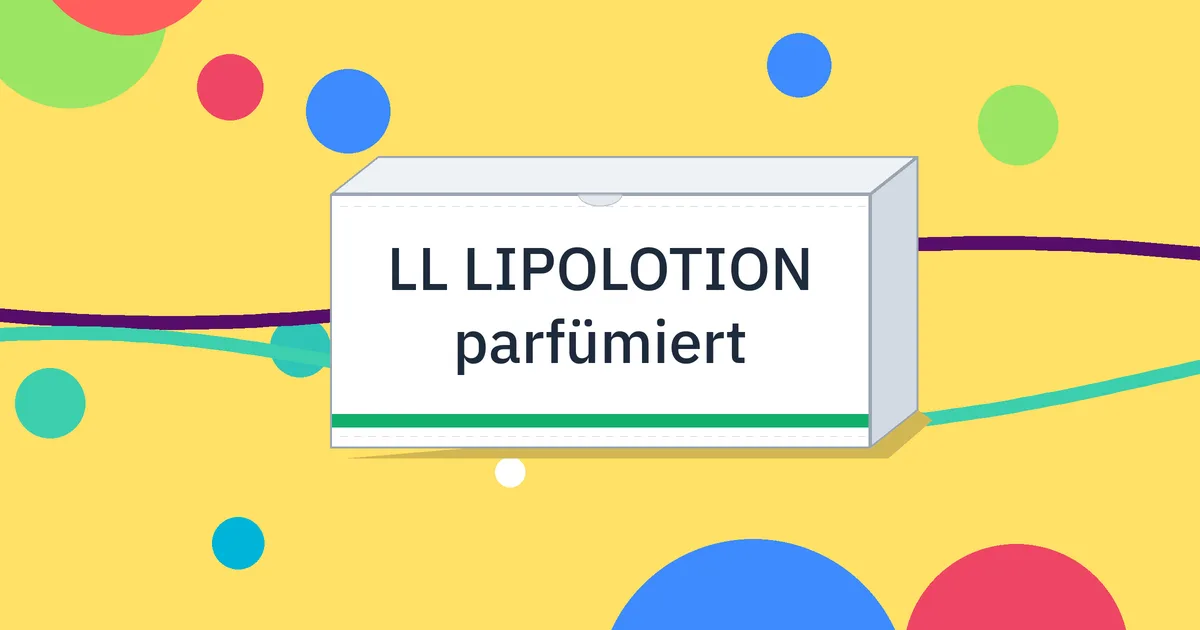 Symbolbild: Packung mit der Aufschrift LL LIPOLOTION parfümiert (PZN 12433365) – Verfügbarkeit und Bezug in Apotheken in Frankfurt am Main