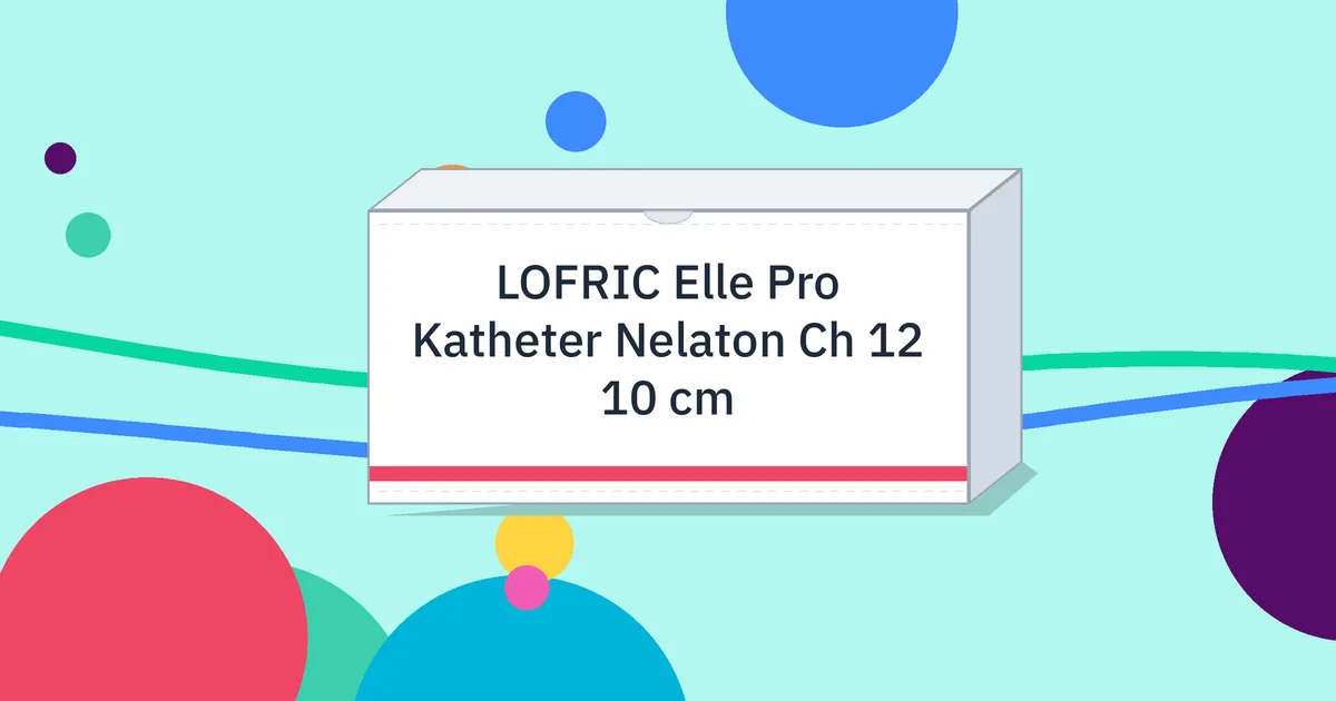 Symbolbild: Packung mit der Aufschrift LOFRIC Elle Pro Katheter Nelaton Ch 12 10 cm (PZN 20636237) – Verfügbarkeit und Bezug in Apotheken in Frankfurt am Main