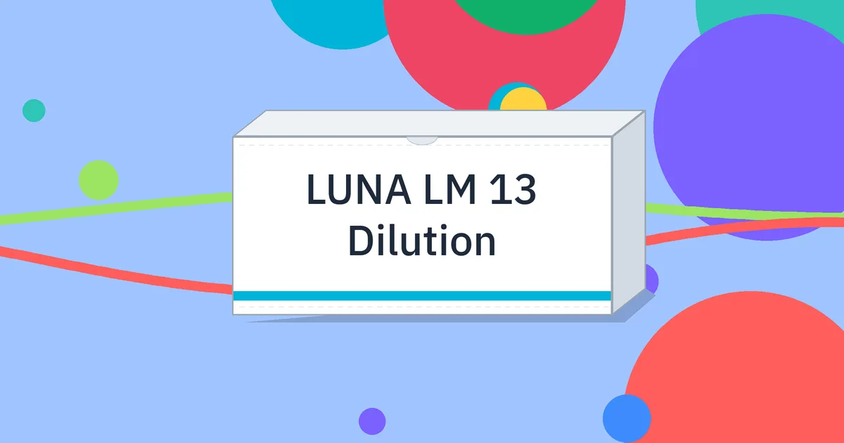 Symbolbild: Packung mit der Aufschrift LUNA LM 13 Dilution (PZN 12933895) – Verfügbarkeit und Bezug in Apotheken in Frankfurt am Main