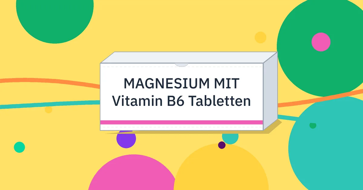 Symbolbild: Packung mit der Aufschrift MAGNESIUM MIT Vitamin B6 Tabletten (PZN 14167028) – Verfügbarkeit und Bezug in Apotheken in Frankfurt am Main