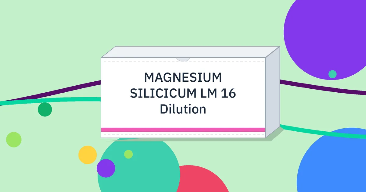 Symbolbild: Packung mit der Aufschrift MAGNESIUM SILICICUM LM 16 Dilution (PZN 12939691) – Verfügbarkeit und Bezug in Apotheken in Frankfurt am Main