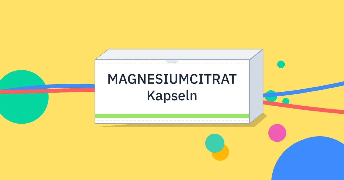 Symbolbild: Packung mit der Aufschrift MAGNESIUMCITRAT Kapseln (PZN 09775116) – Verfügbarkeit und Bezug in Apotheken in Frankfurt am Main