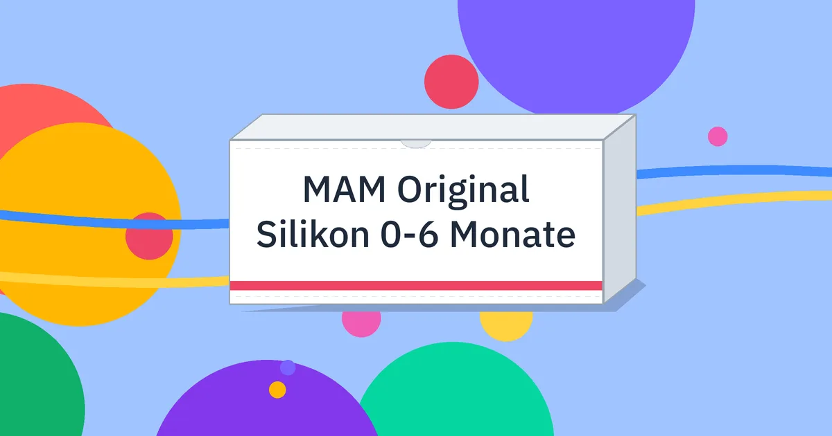 Symbolbild: Packung mit der Aufschrift MAM Original Silikon 0-6 Monate (PZN 05463348) – Verfügbarkeit und Bezug in Apotheken in Frankfurt am Main