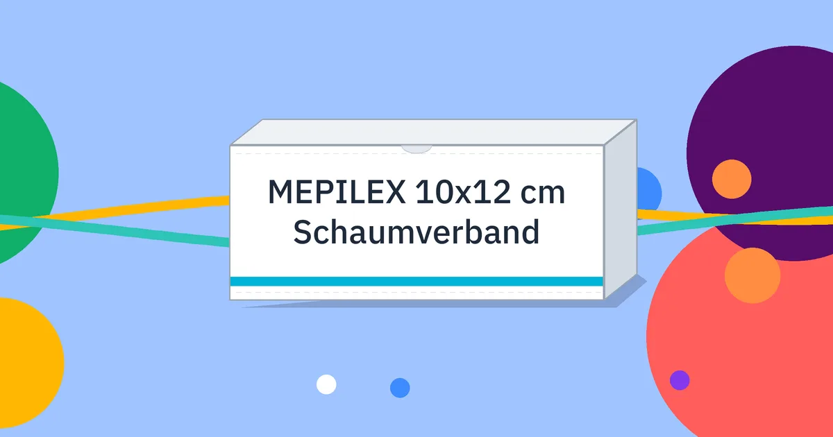 Symbolbild: Packung mit der Aufschrift MEPILEX 10x12 cm Schaumverband (PZN 14296872) – Verfügbarkeit und Bezug in Apotheken in Frankfurt am Main