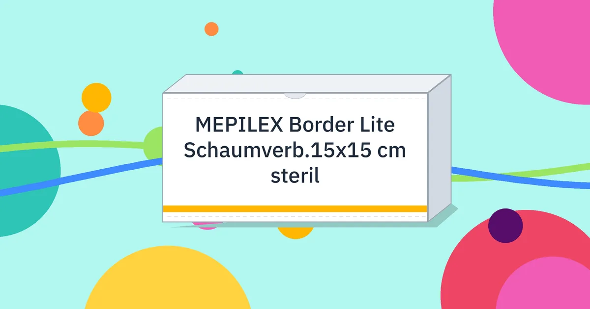 Symbolbild: Packung mit der Aufschrift MEPILEX Border Lite Schaumverb.15x15 cm steril (PZN 10264059) – Verfügbarkeit und Bezug in Apotheken in Frankfurt am Main