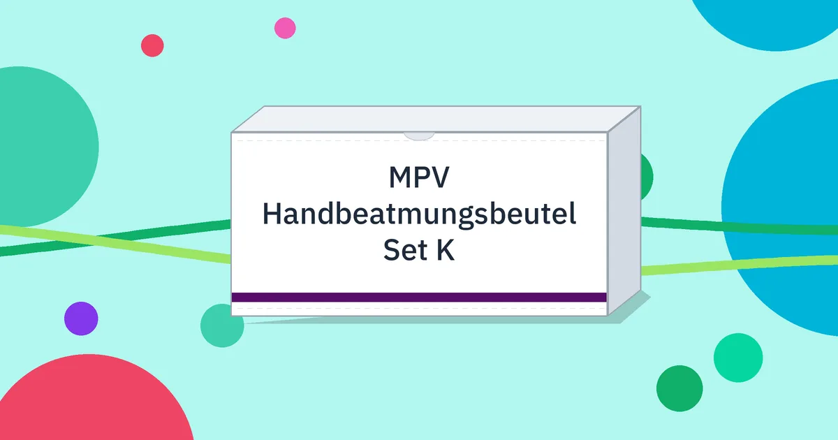 Symbolbild: Packung mit der Aufschrift MPV Handbeatmungsbeutel Set K (PZN 06646217) – Verfügbarkeit und Bezug in Apotheken in Frankfurt am Main