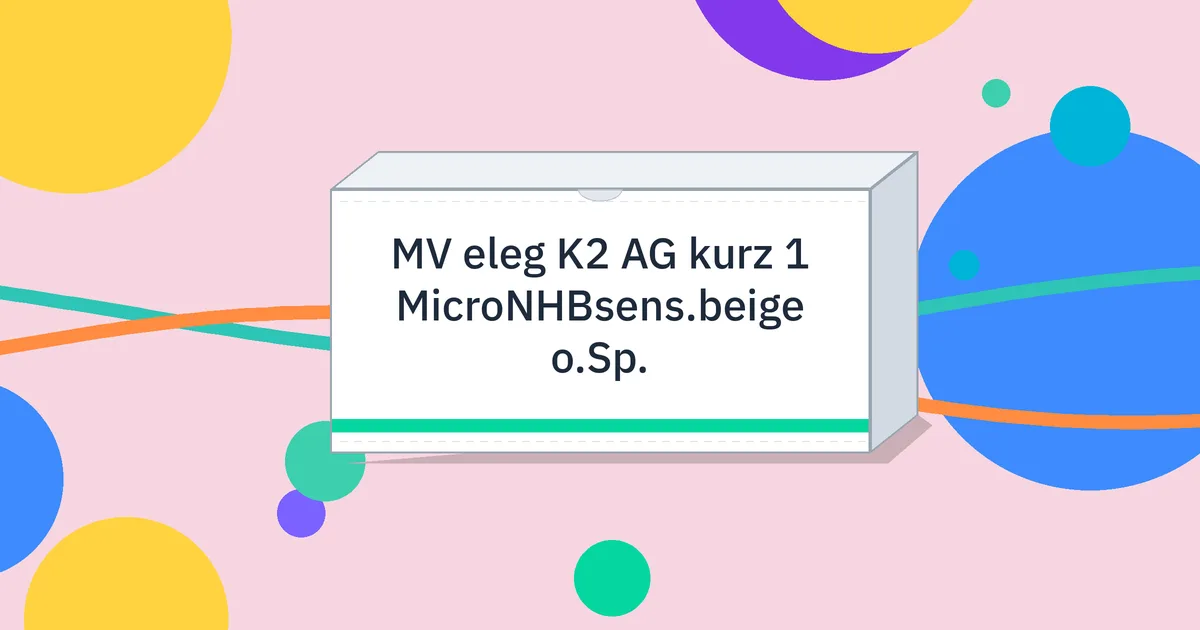 Symbolbild: Packung mit der Aufschrift MV eleg K2 AG kurz 1 MicroNHBsens.beige o.Sp. (PZN 15710167) – Verfügbarkeit und Bezug in Apotheken in Frankfurt am Main