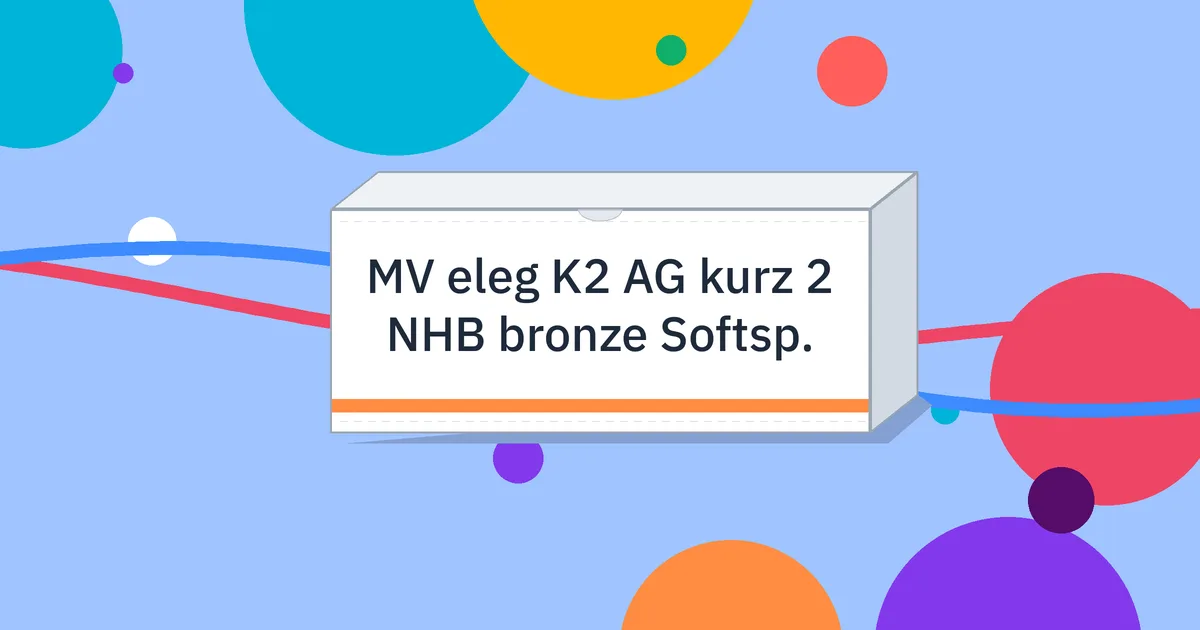 Symbolbild: Packung mit der Aufschrift MV eleg K2 AG kurz 2 NHB bronze Softsp. (PZN 15716595) – Verfügbarkeit und Bezug in Apotheken in Frankfurt am Main