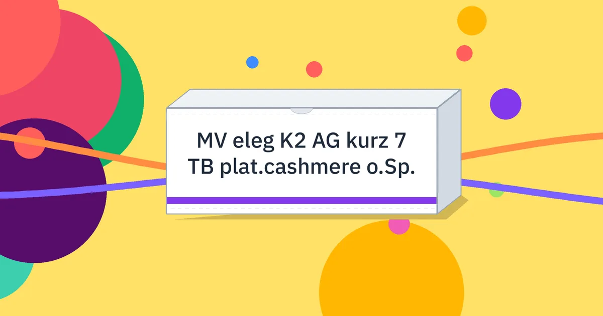 Symbolbild: Packung mit der Aufschrift MV eleg K2 AG kurz 7 TB plat.cashmere o.Sp. (PZN 14672482) – Verfügbarkeit und Bezug in Apotheken in Frankfurt am Main