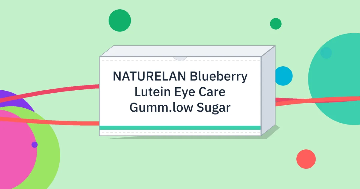 Symbolbild: Packung mit der Aufschrift NATURELAN Blueberry Lutein Eye Care Gumm.low Sugar (PZN 20088296) – Verfügbarkeit und Bezug in Apotheken in Frankfurt am Main