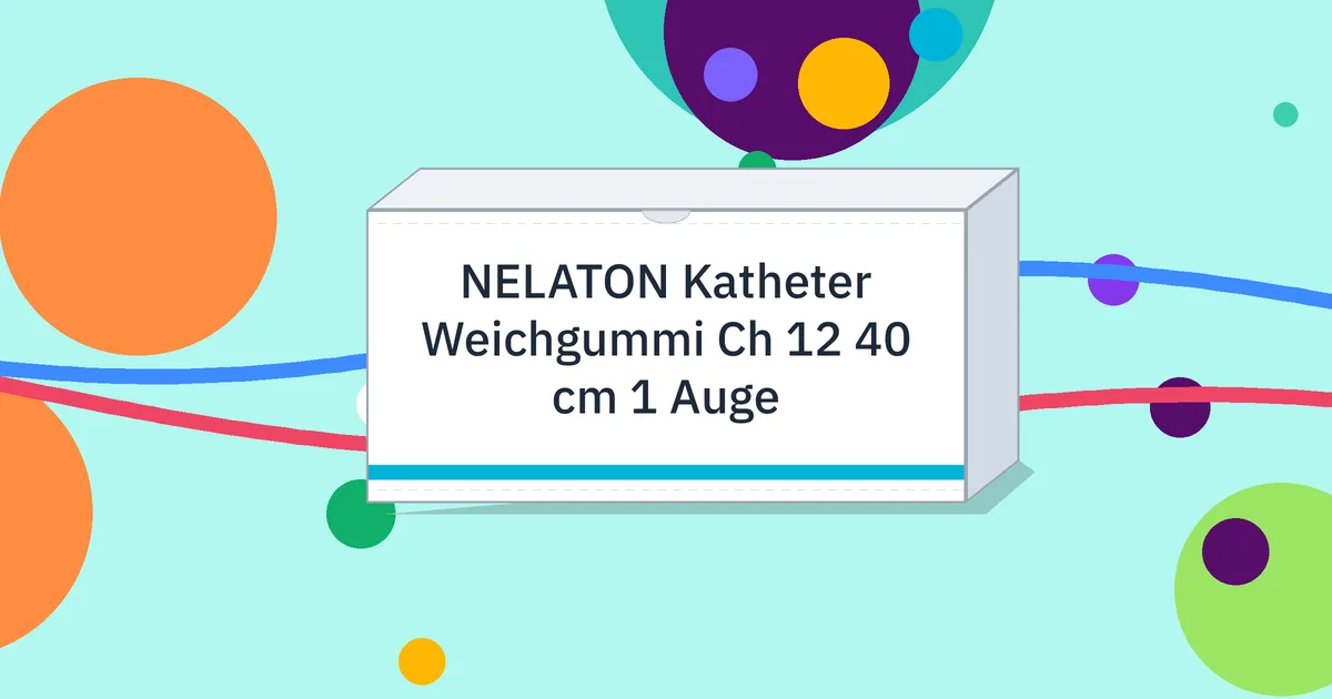 Symbolbild: Packung mit der Aufschrift NELATON Katheter Weichgummi Ch 12 40 cm 1 Auge (PZN 10085836) – Verfügbarkeit und Bezug in Apotheken in Frankfurt am Main
