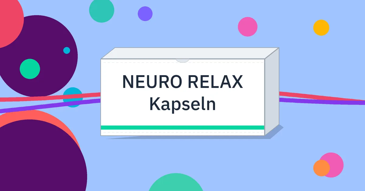 Symbolbild: Packung mit der Aufschrift NEURO RELAX Kapseln (PZN 19469219) – Verfügbarkeit und Bezug in Apotheken in Frankfurt am Main