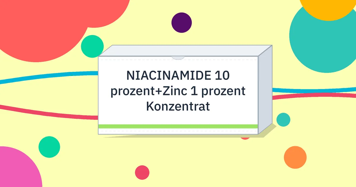 Symbolbild: Packung mit der Aufschrift NIACINAMIDE 10 prozent+Zinc 1 prozent Konzentrat (PZN 18892921) – Verfügbarkeit und Bezug in Apotheken in Frankfurt am Main