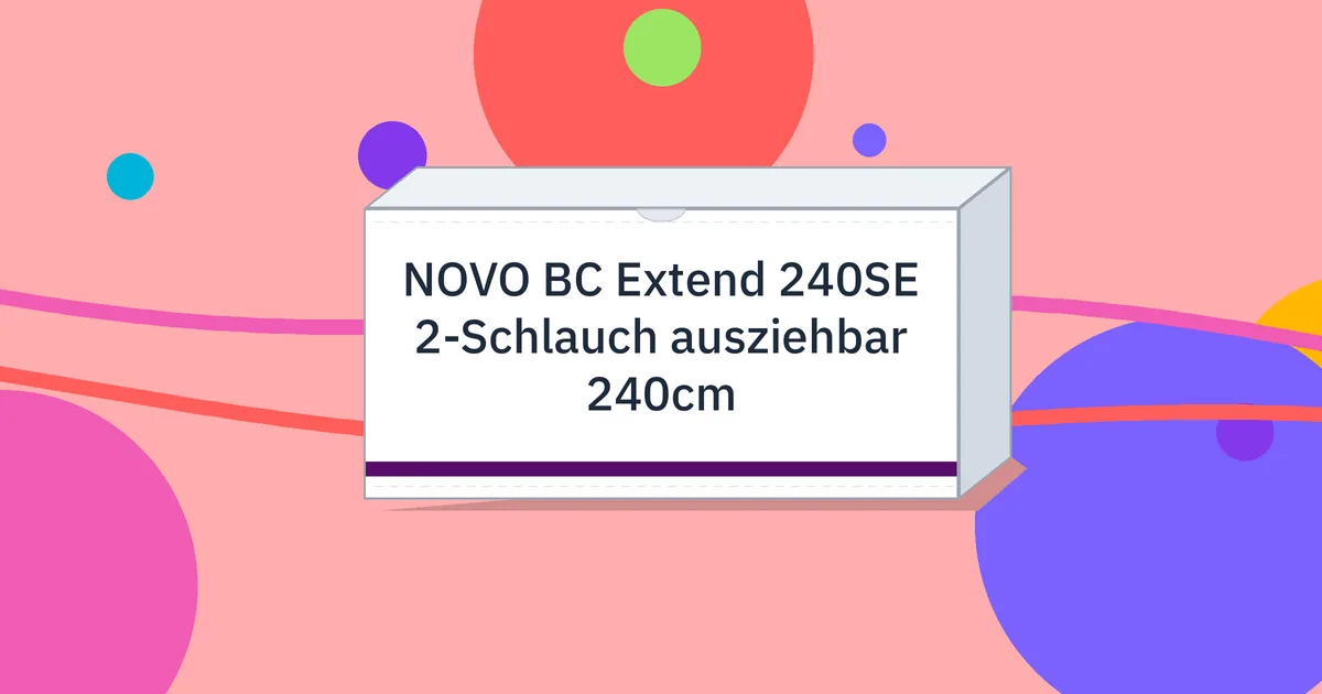 Symbolbild: Packung mit der Aufschrift NOVO BC Extend 240SE 2-Schlauch ausziehbar 240cm (PZN 18491010) – Verfügbarkeit und Bezug in Apotheken in Frankfurt am Main