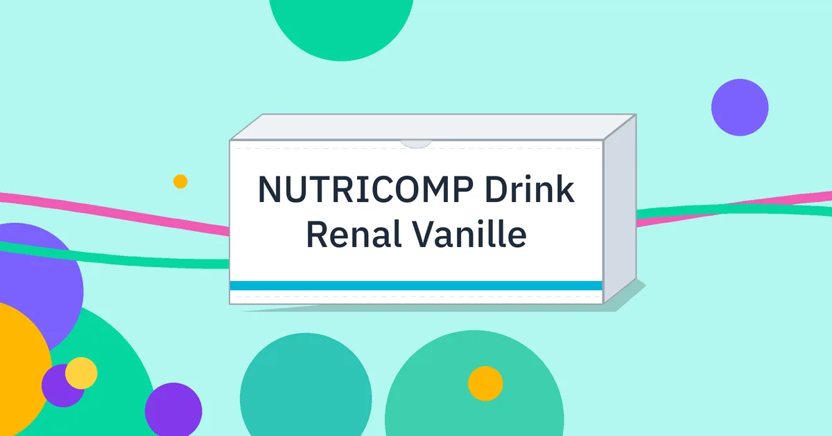 Symbolbild: Packung mit der Aufschrift NUTRICOMP Drink Renal Vanille (PZN 15734854) – Verfügbarkeit und Bezug in Apotheken in Frankfurt am Main