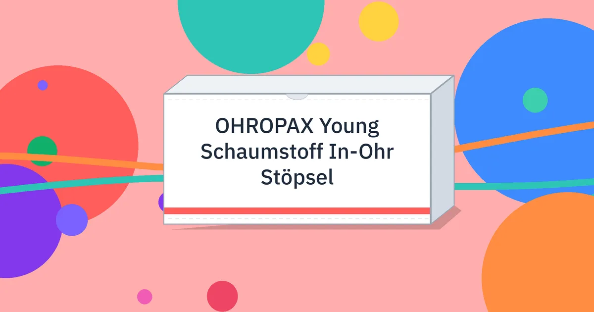 Symbolbild: Packung mit der Aufschrift OHROPAX Young Schaumstoff In-Ohr Stöpsel (PZN 19412691) – Verfügbarkeit und Bezug in Apotheken in Frankfurt am Main