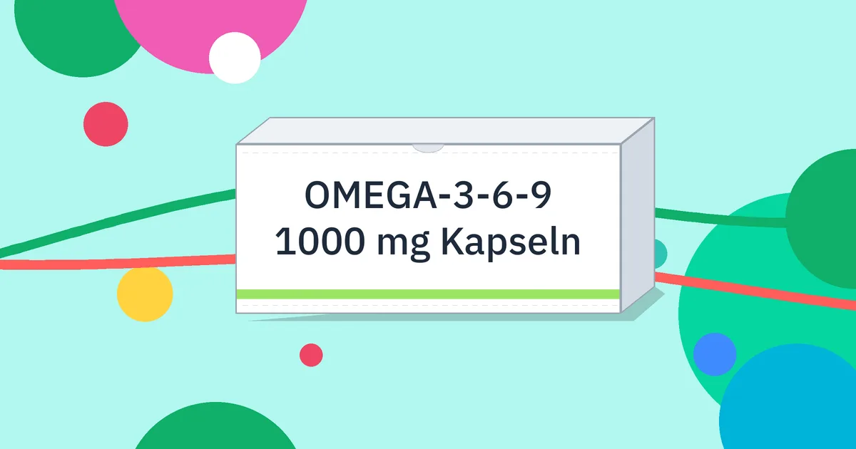 Symbolbild: Packung mit der Aufschrift OMEGA-3-6-9 1000 mg Kapseln (PZN 19341399) – Verfügbarkeit und Bezug in Apotheken in Frankfurt am Main