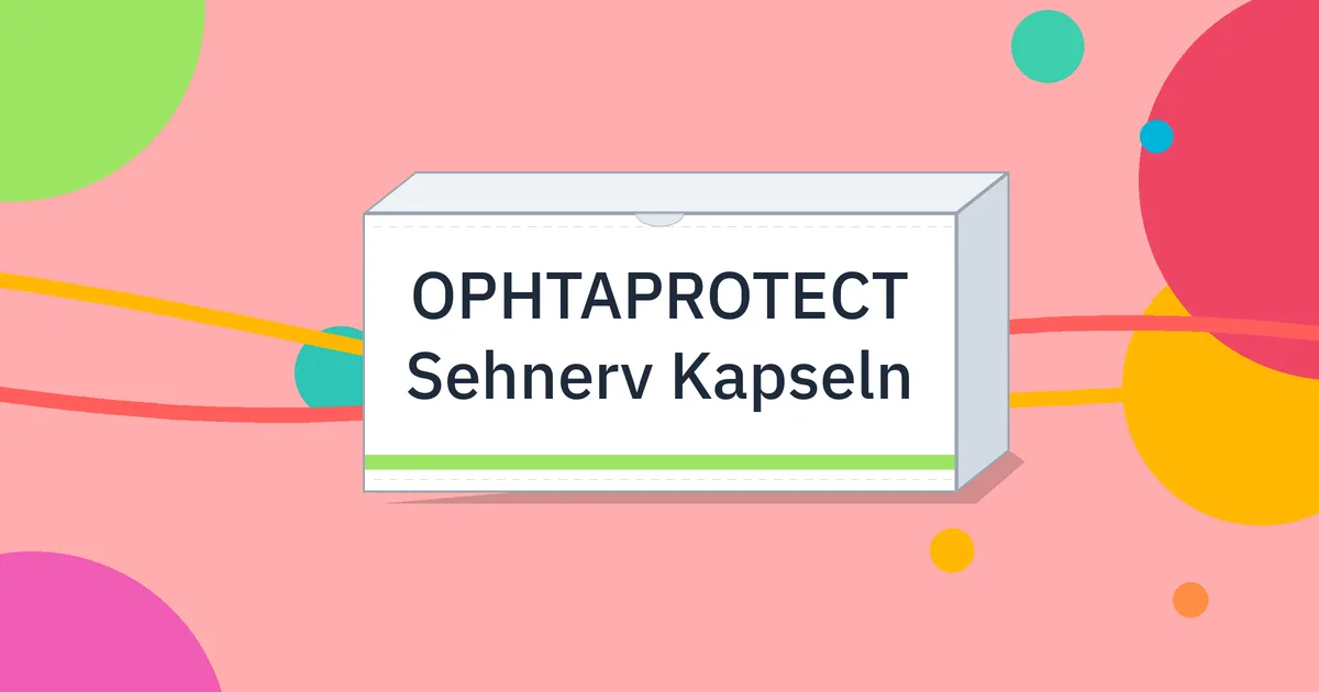 Symbolbild: Packung mit der Aufschrift OPHTAPROTECT Sehnerv Kapseln (PZN 19949020) – Verfügbarkeit und Bezug in Apotheken in Frankfurt am Main