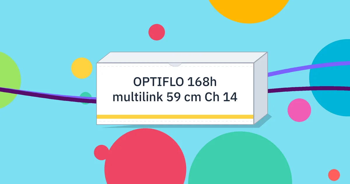 Symbolbild: Packung mit der Aufschrift OPTIFLO 168h multilink 59 cm Ch 14 (PZN 11648951) – Verfügbarkeit und Bezug in Apotheken in Frankfurt am Main