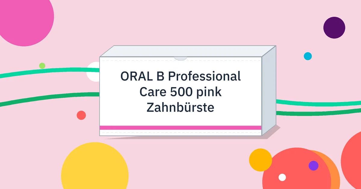 Symbolbild: Packung mit der Aufschrift ORAL B Professional Care 500 pink Zahnbürste (PZN 06457841) – Verfügbarkeit und Bezug in Apotheken in Frankfurt am Main