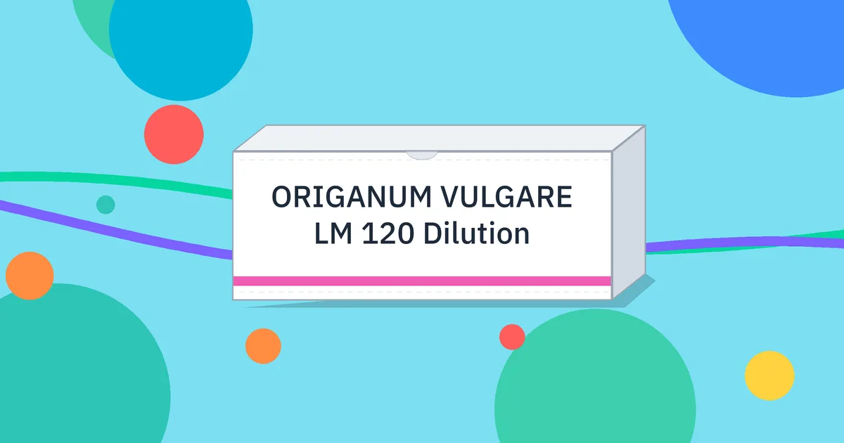 Symbolbild: Packung mit der Aufschrift ORIGANUM VULGARE LM 120 Dilution (PZN 12973357) – Verfügbarkeit und Bezug in Apotheken in Frankfurt am Main