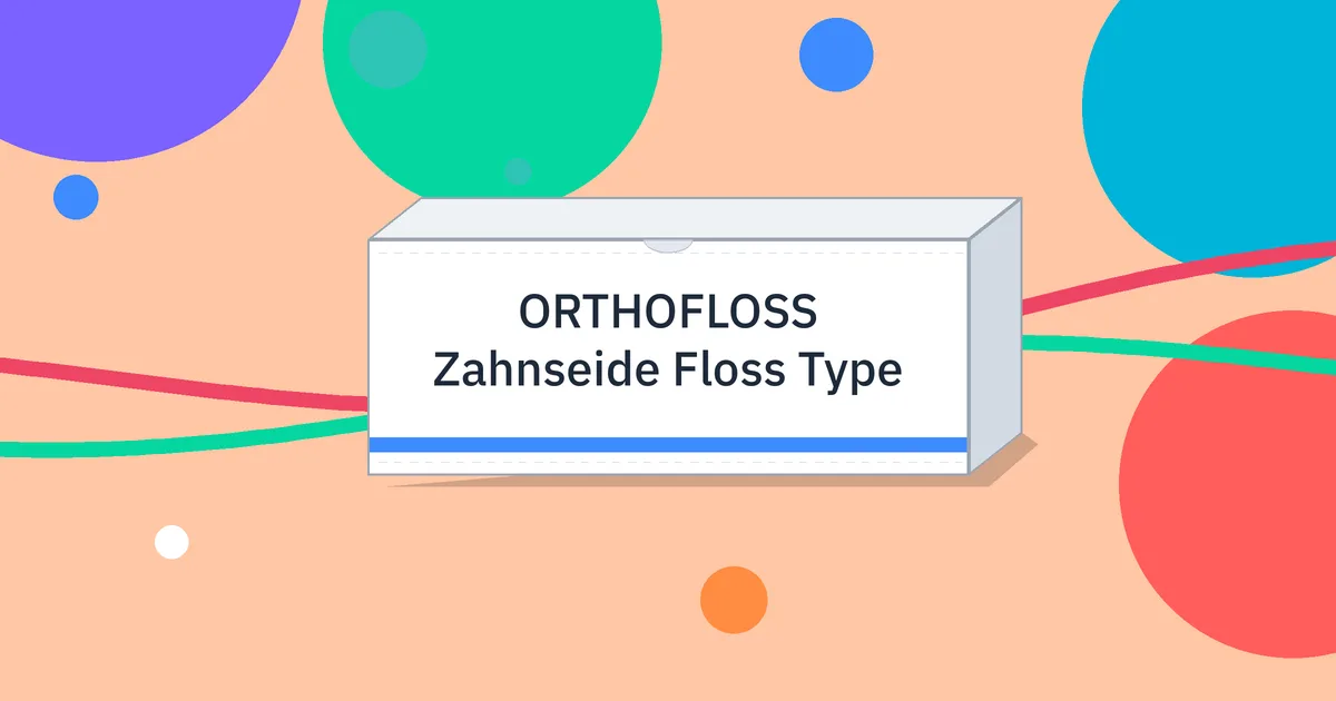Symbolbild: Packung mit der Aufschrift ORTHOFLOSS Zahnseide Floss Type (PZN 02660373) – Verfügbarkeit und Bezug in Apotheken in Frankfurt am Main