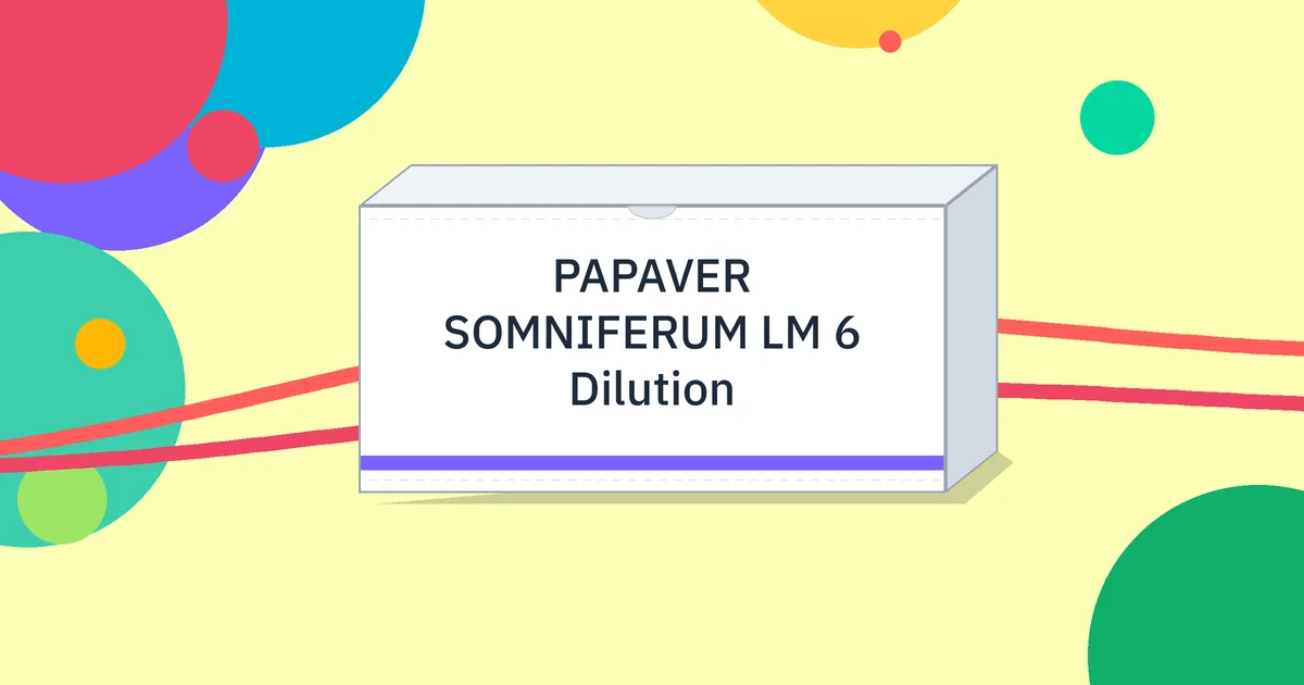 Symbolbild: Packung mit der Aufschrift PAPAVER SOMNIFERUM LM 6 Dilution (PZN 12975770) – Verfügbarkeit und Bezug in Apotheken in Frankfurt am Main