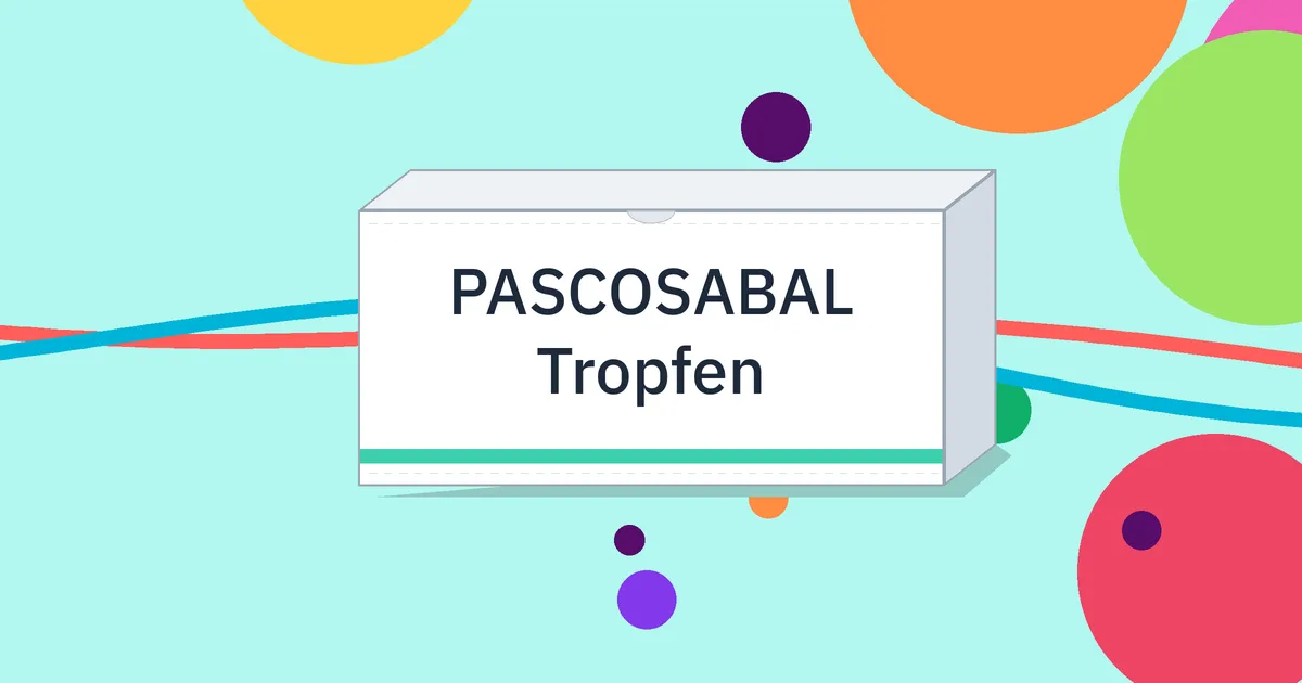 Symbolbild: Packung mit der Aufschrift PASCOSABAL Tropfen (PZN 00667218) – Verfügbarkeit und Bezug in Apotheken in Frankfurt am Main