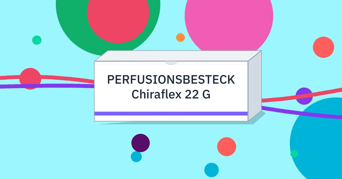 Symbolbild: Packung mit der Aufschrift PERFUSIONSBESTECK Chiraflex 22 G (PZN 15250168) – Verfügbarkeit und Bezug in Apotheken in Frankfurt am Main