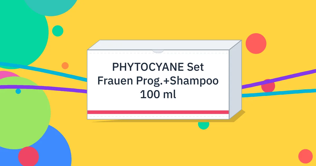 Symbolbild: Packung mit der Aufschrift PHYTOCYANE Set Frauen Prog.+Shampoo 100 ml (PZN 19478773) – Verfügbarkeit und Bezug in Apotheken in Frankfurt am Main